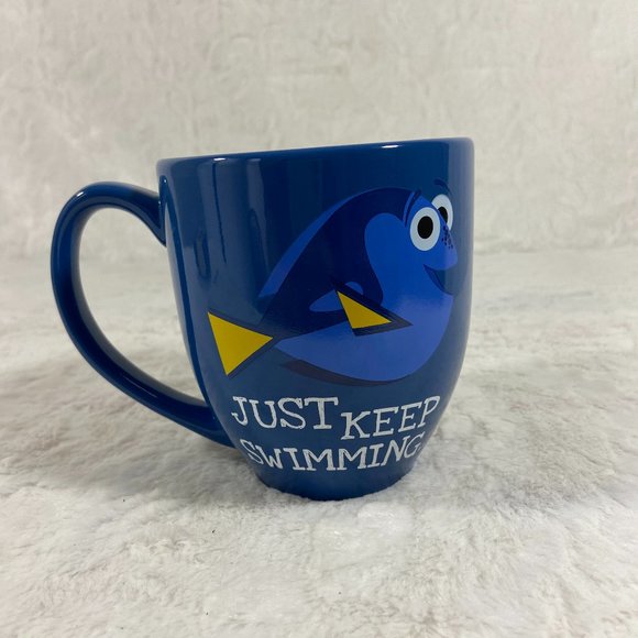 Disney | Dining | Disney Dory Just Keep Swimming Blue Ceramic Mug ...